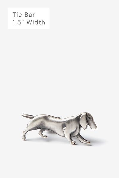Vintage Silver Wiener Dog Tie Bar | Animal Tie Bar | Ties.com