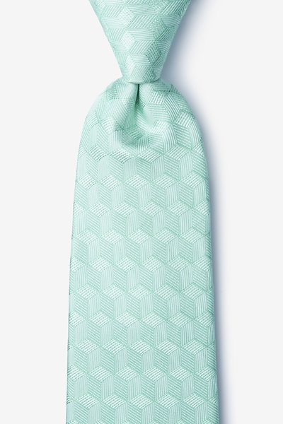 Aqua Salt Silk Tie for Men | Striped Formal Neckties | Ties.com