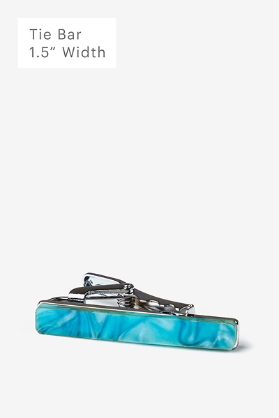 Aquamarine Recycled Glass Recycled Glass Tie Bar | Ties.com