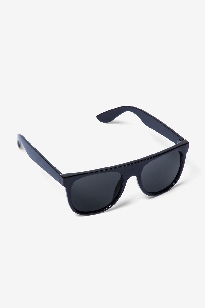 Black Acetate South Beach Flat Sunglasses | Ties.com