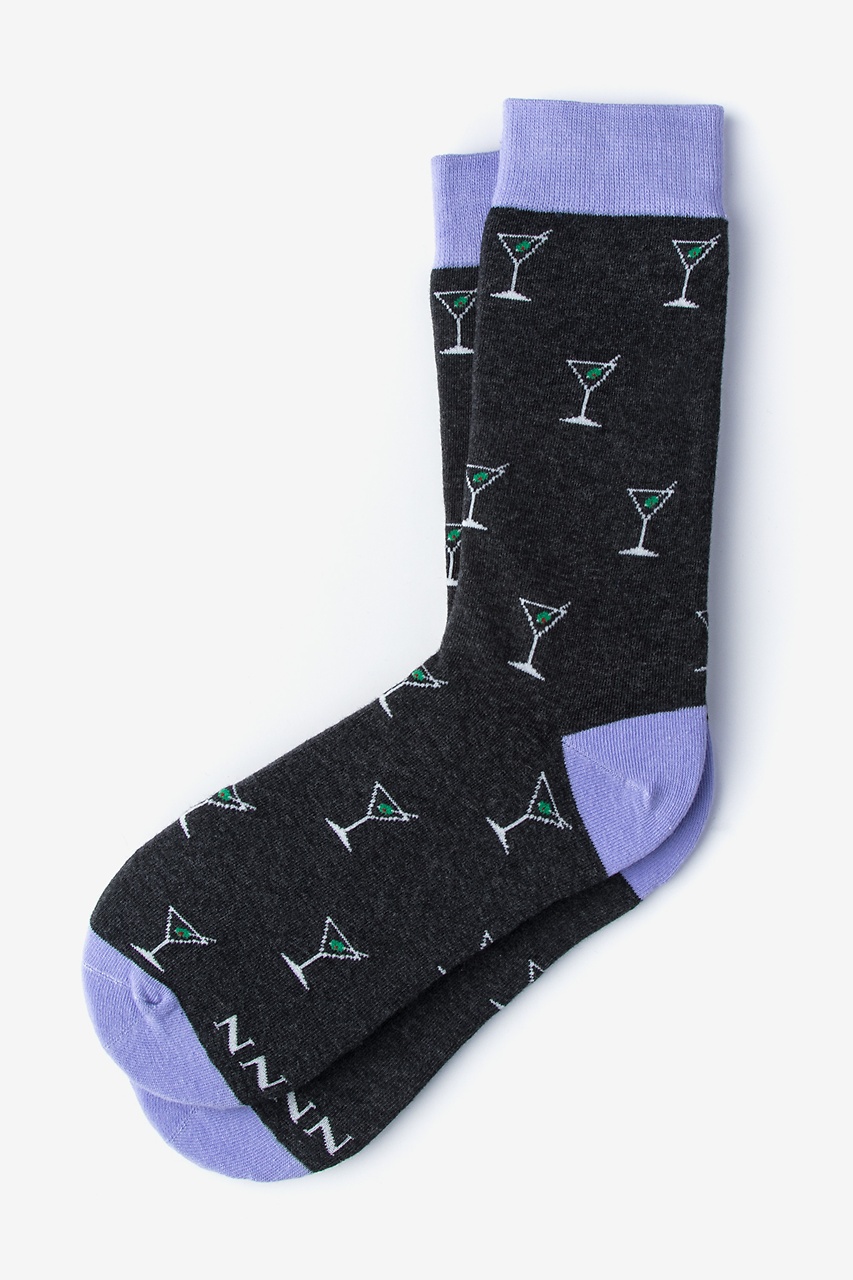Gray Martini Sock | Happy Hour Socks | Ties.com