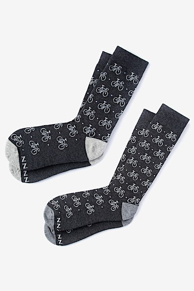 Black Carded Cotton The Cycle of Life His & Hers Socks | Ties.com
