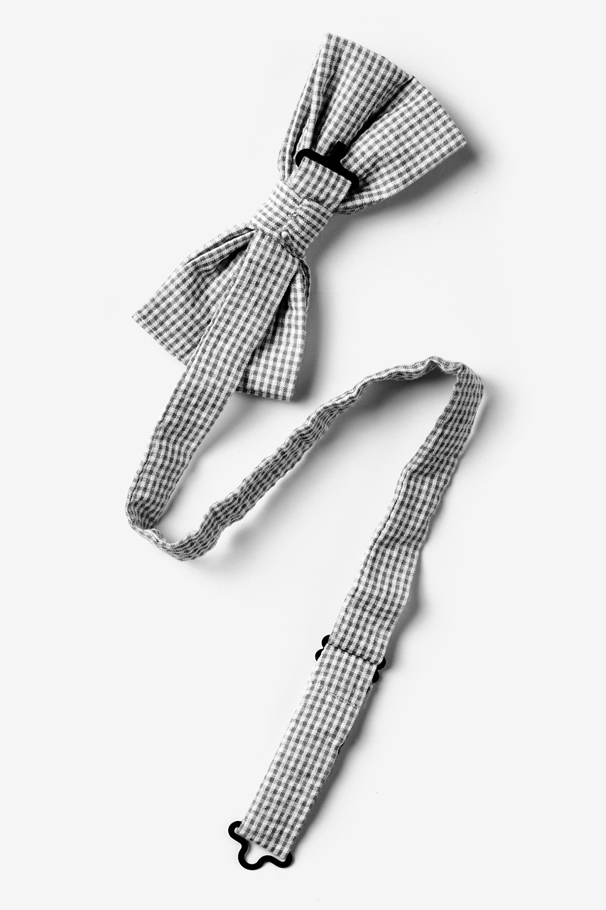 Black Cotton Chamberlain Check Pre-Tied Bow Tie | Ties.com