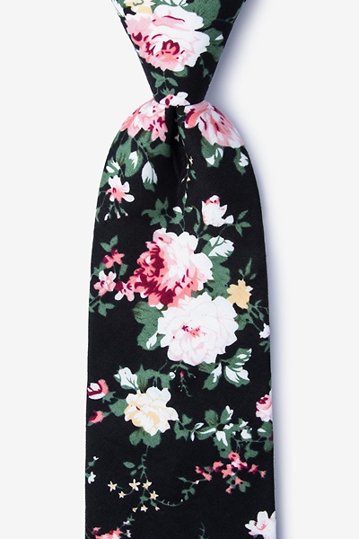Black Cotton Nottingham Tie | Ties.com