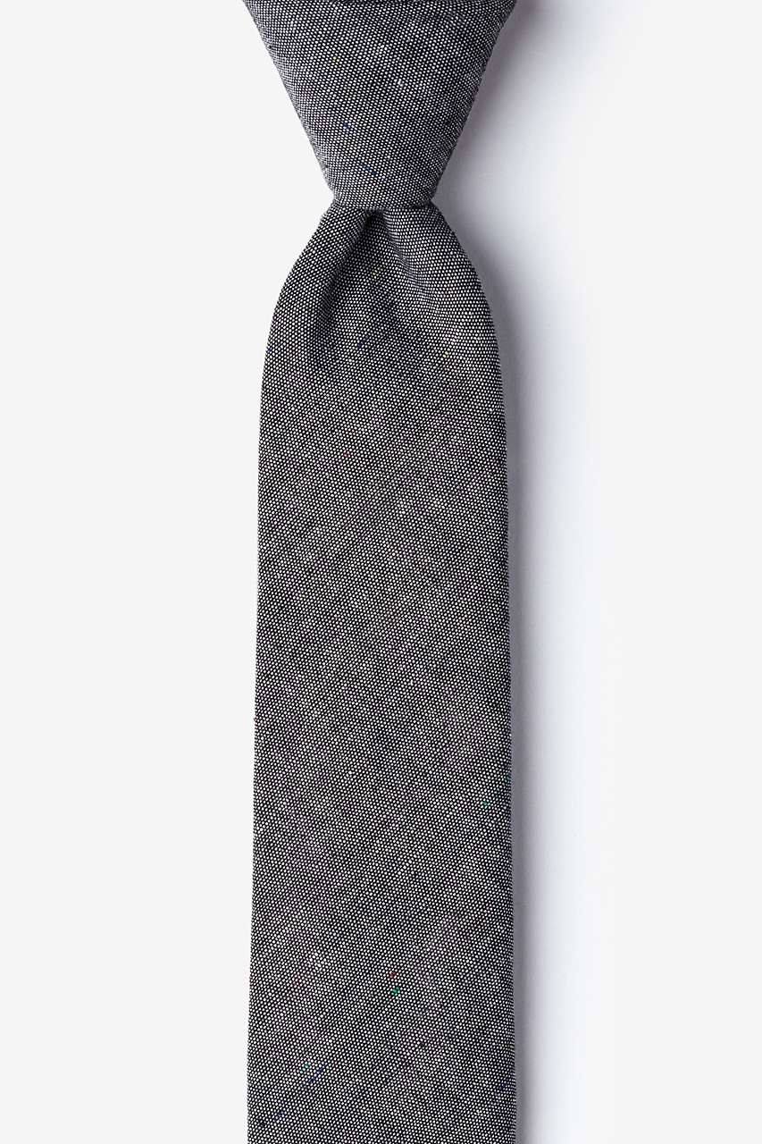 Black Cotton Teague Skinny Tie | Ties.com
