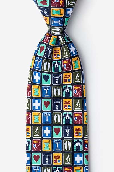 Black Microfiber Medical Professional Tie | Ties.com