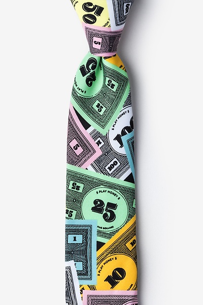 Black Microfiber Play Money Skinny Tie | Ties.com