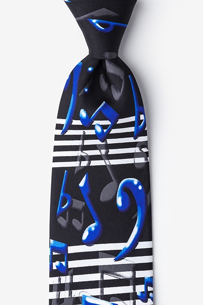 Music Notes Blue Tie for Men | Artist Neckties | Ties.com