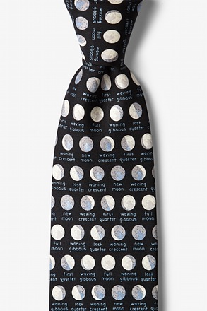 Black Microfiber Spaced Out Tie | Ties.com