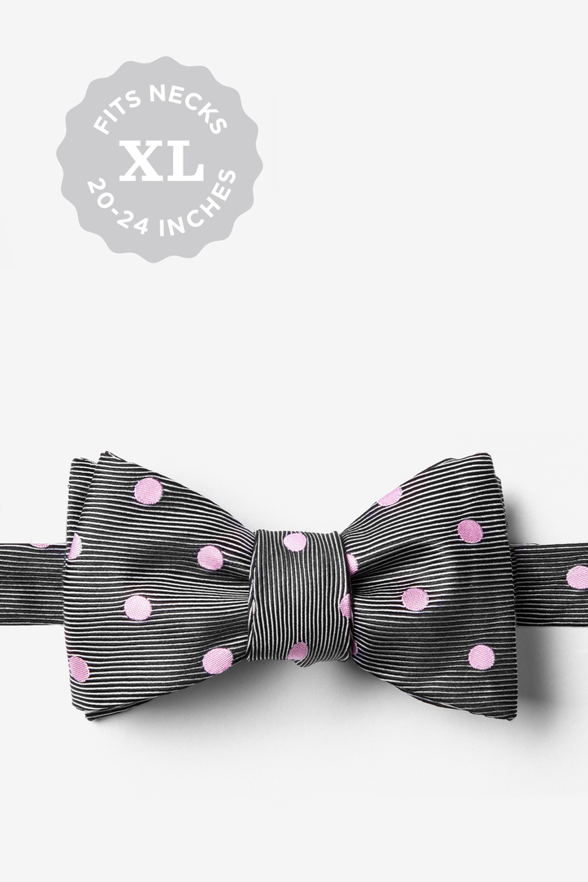 Pink Polka Dot Self Tie Bow Tie | Ties.com