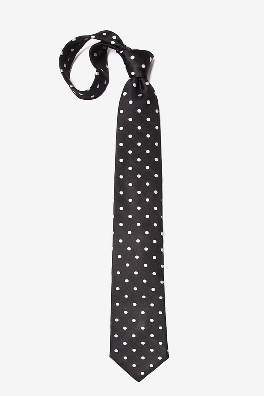 Black Silk White Polka Dot Tie | Ties.com