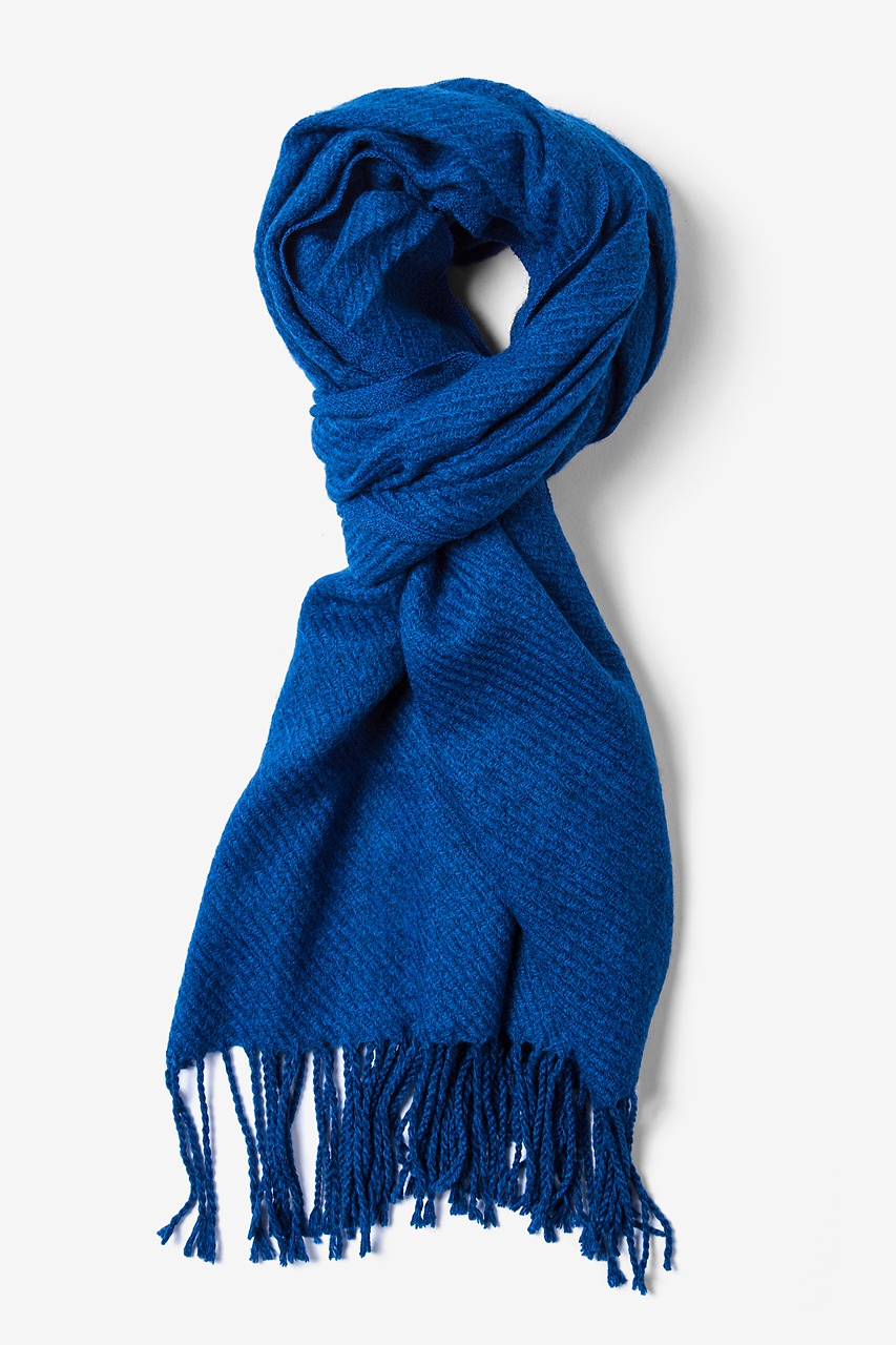 Blue Acrylic Calgary Scarf | Ties.com
