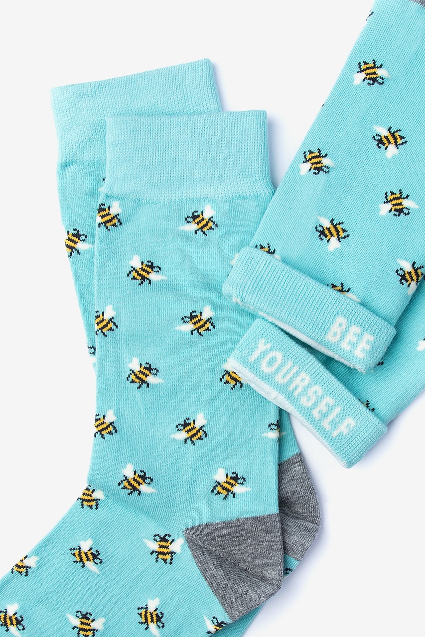 Bee Socks | Blue Bumble Bee Socks | Ties.com