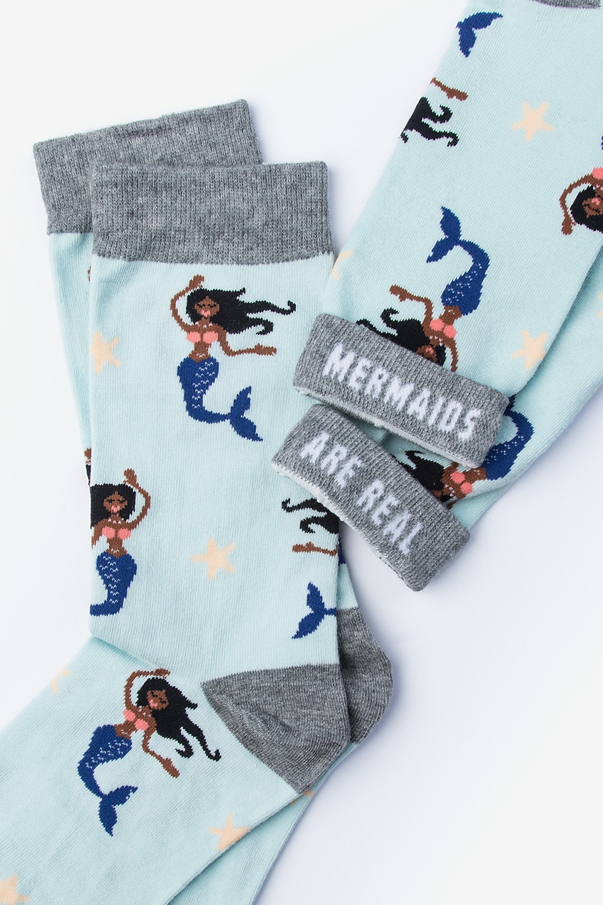 Mermaid Socks | Blue Mermaids Are Real Socks | Ties.com