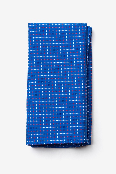 Blue Cotton Ashland Pocket Square | Ties.com