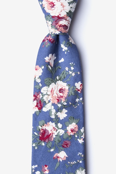 Blue Cotton Nottingham Tie | Ties.com