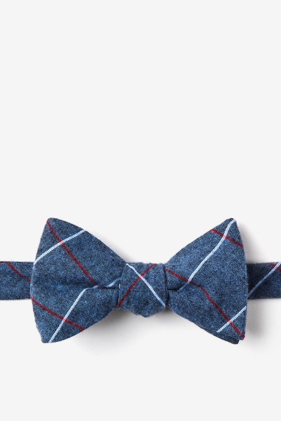 Blue Cotton Phoenix Self-Tie Bow Tie | Ties.com