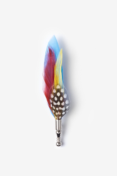 Blue Feathers Feather Lapel Pin | Ties.com