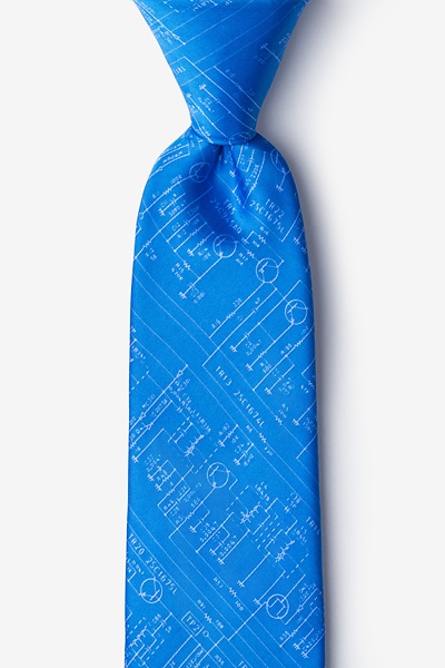 Blue Microfiber Transistor Radio Schematics Extra Long Tie | Ties.com