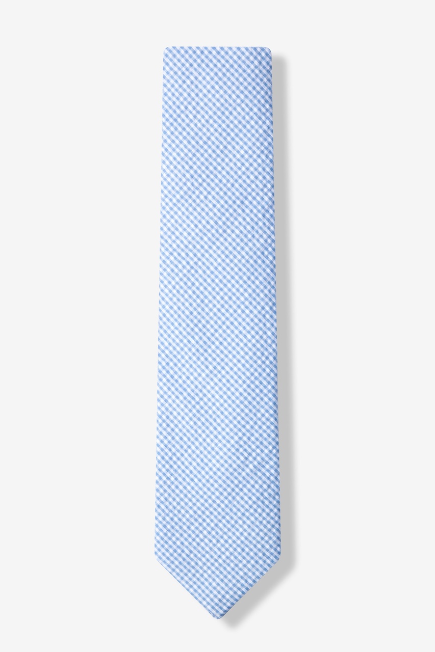 Blue Seersucker Chamberlain Check Skinny Tie | Ties.com