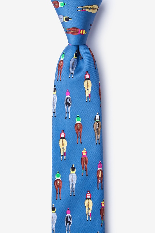 Blue Silk Bringing Up the Rear Skinny Tie | Ties.com