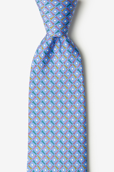 Golf Balls & Tees Blue Silk Tie | Golf Neckties | Ties.com