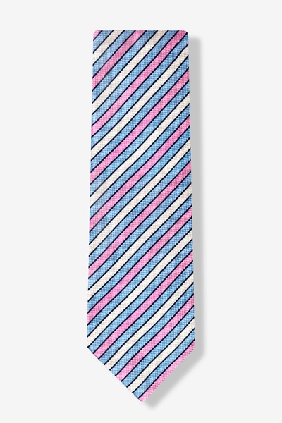 Blue Silk Spring Stripe Tie | Ties.com