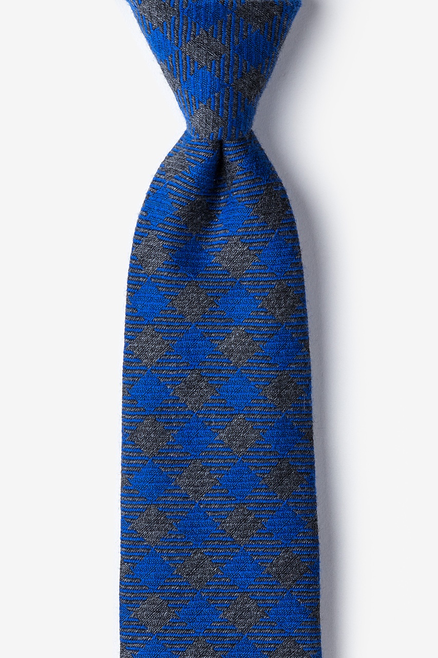 Blue Wool Brussels Plaid Tie | Ties.com