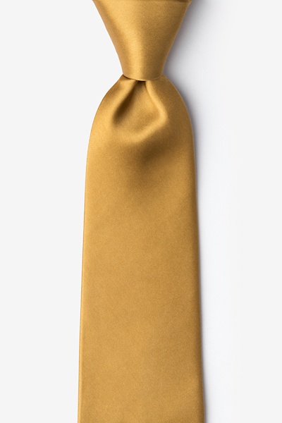 Bright Gold Silk Bright Gold Extra Long Tie | Ties.com