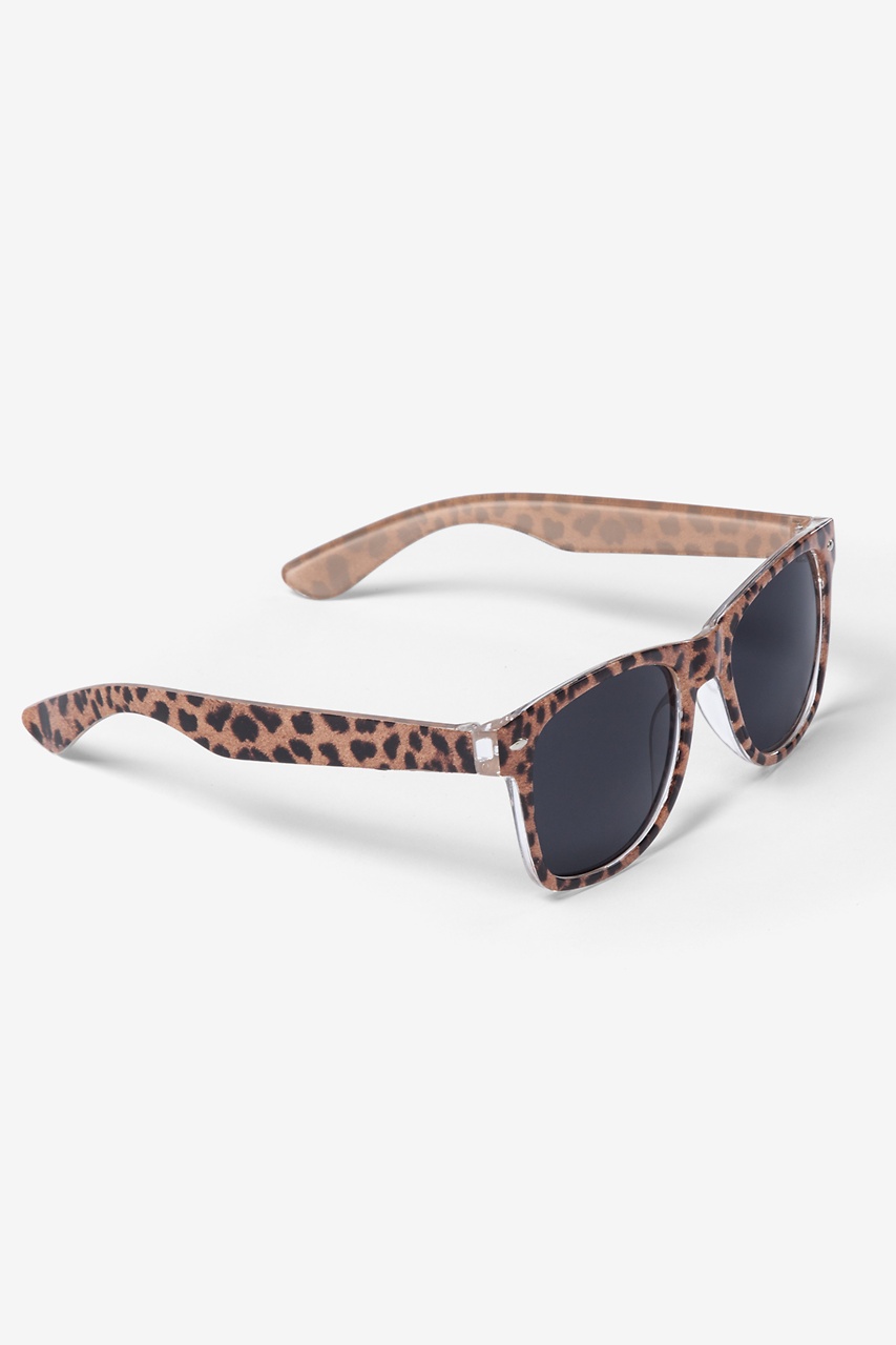 Brown Acetate Leopard Animal Print Sunglasses | Ties.com