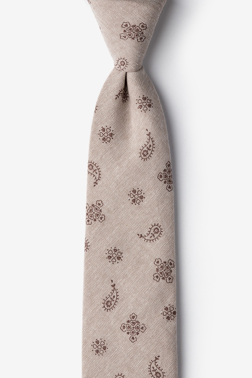 Blue Cotton Hunter Paisley Skinny Tie | Ties.com