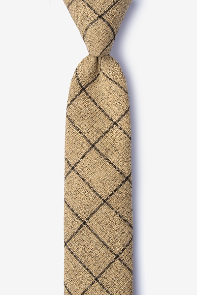 Brown Cotton Fletcher Skinny Tie | Ties.com