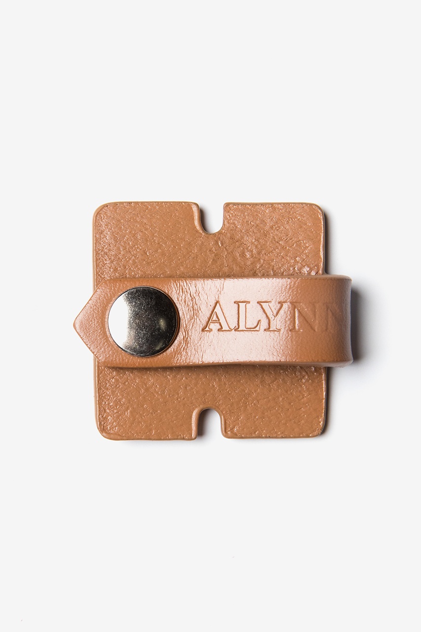 Brown Leather Alynn® Leather Earbud Wrap | Ties.com