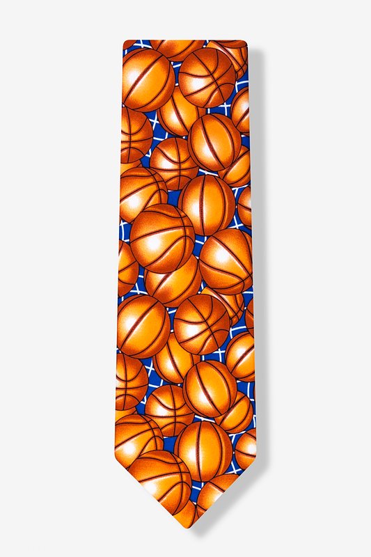 Brown Microfiber Basketballs Tie | Ties.com