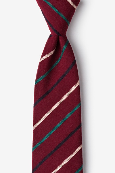 Burgundy Cotton Houston Tie | Ties.com