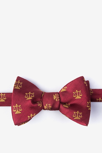 Burgundy Justice Served Bow Tie | Lawyer Bow Tie | Ties.com