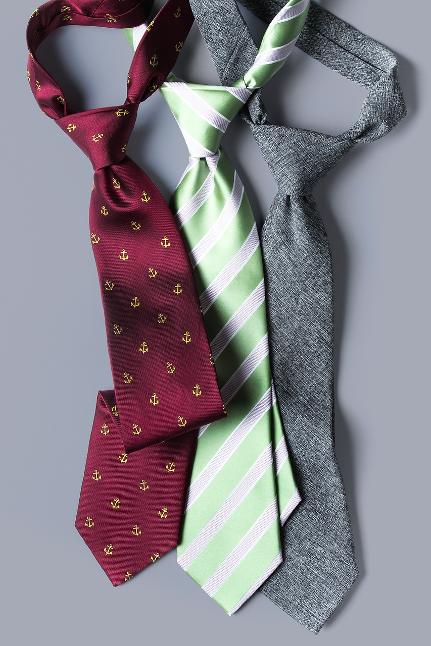 Anchor Burgundy Silk Tie | Nautical Neckties | Ties.com