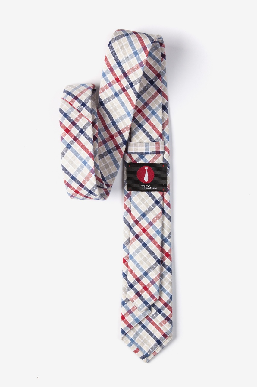 Candy Apple Red Cotton Winston Check Skinny Tie | Ties.com