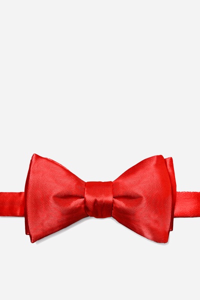 Candy Apple Red Silk Self Tie Bow Tie | Ties.com