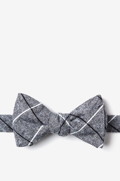 Charcoal Cotton Phoenix Self-Tie Bow Tie | Ties.com