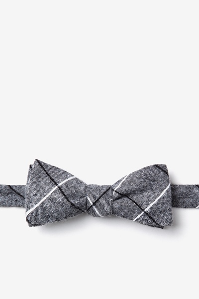 Charcoal Cotton Phoenix Skinny Bow Tie | Ties.com