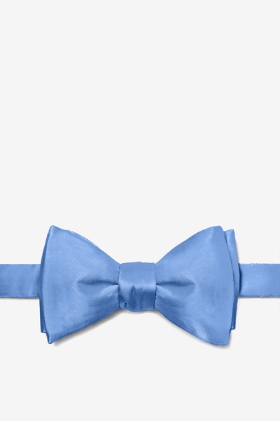 Cornflower Blue Silk Self Tie Bow Tie | Ties.com