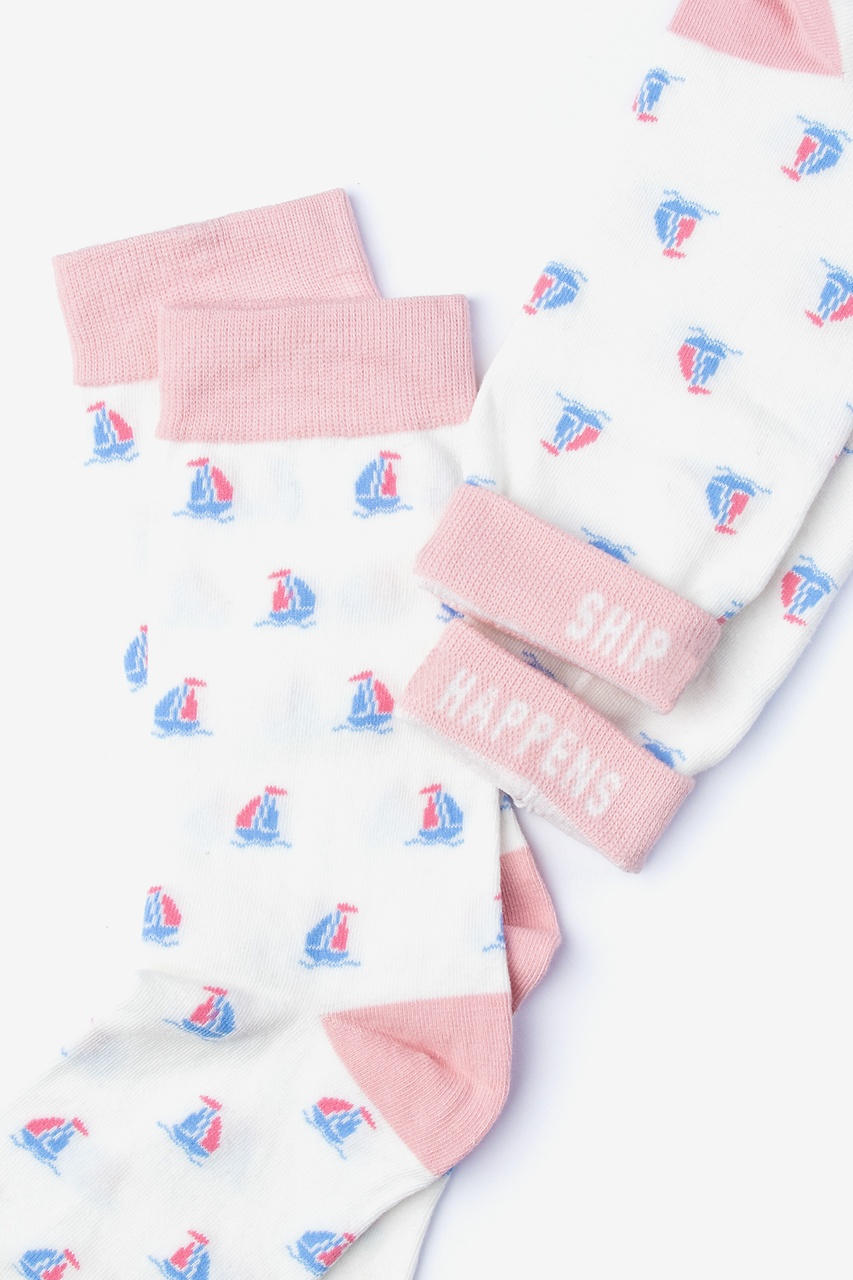 Cream Sail Boat Sock | Nautical Sock | Ties.com
