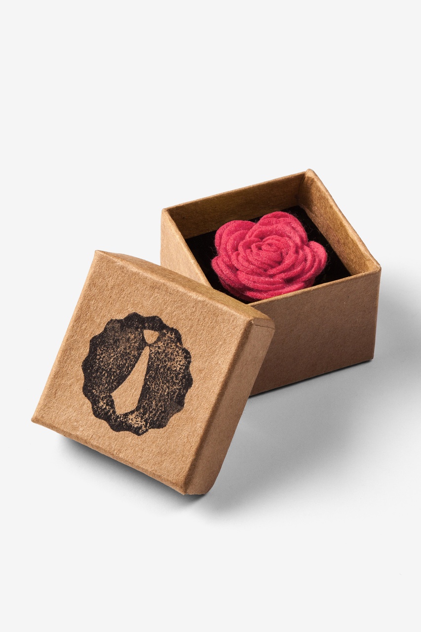Fuchsia Felt Flower Lapel Pin | Ties.com