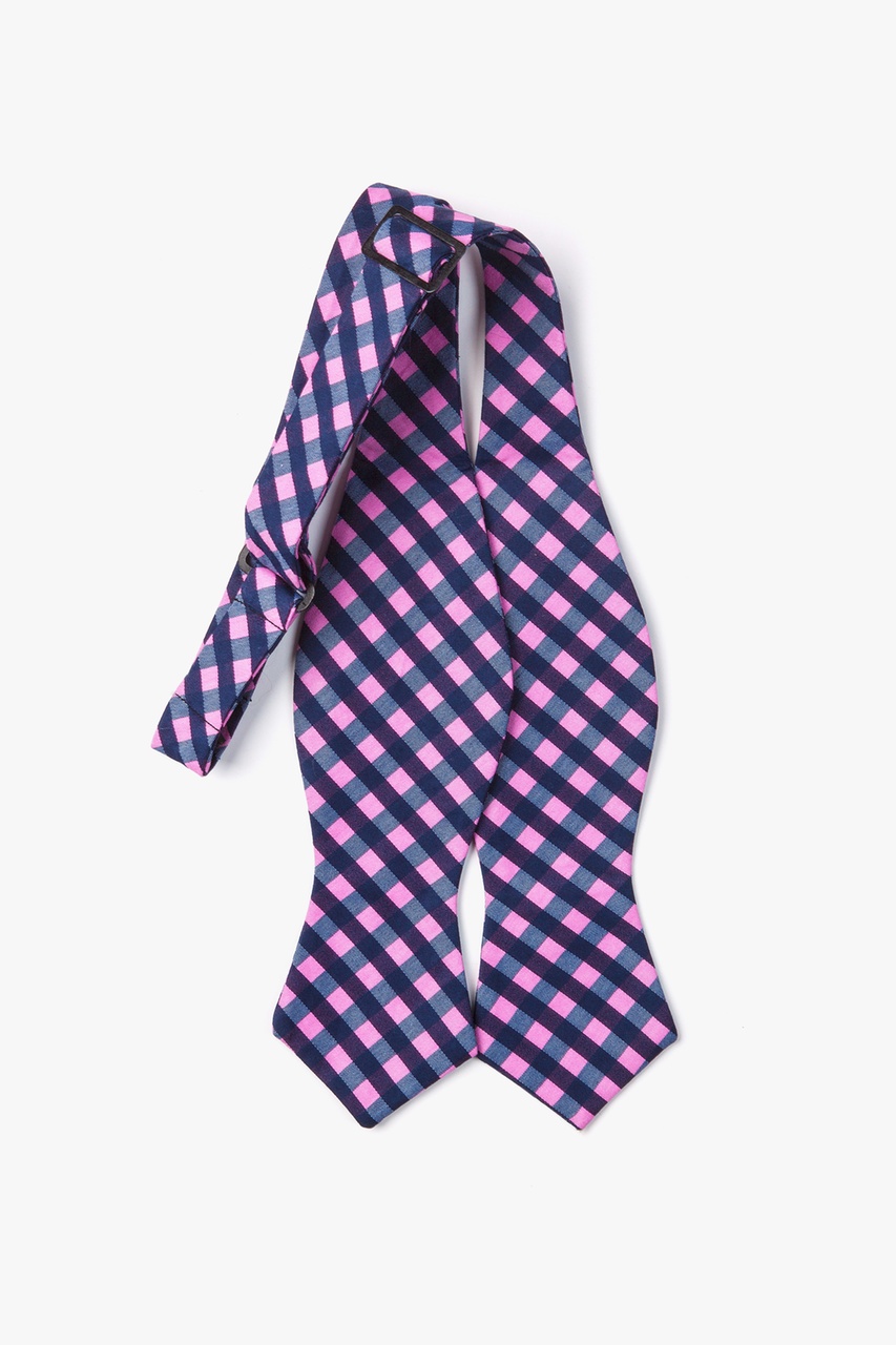 Fuchsia Cotton Alton Diamond Tip Bow Tie | Ties.com