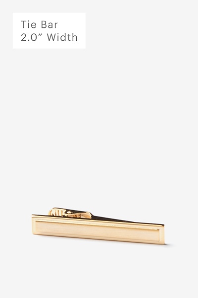 Gold Metal Beveled Rectangle Tie Bar | Ties.com