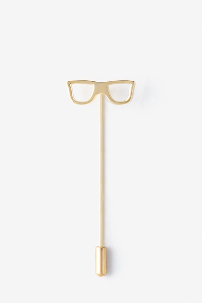 Gold Metal Eyeglasses Lapel Pin | Ties.com