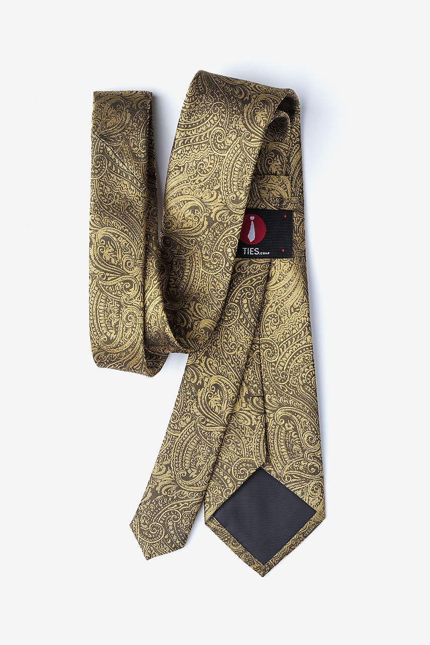 Gold Silk Siple Extra Long Tie | Ties.com