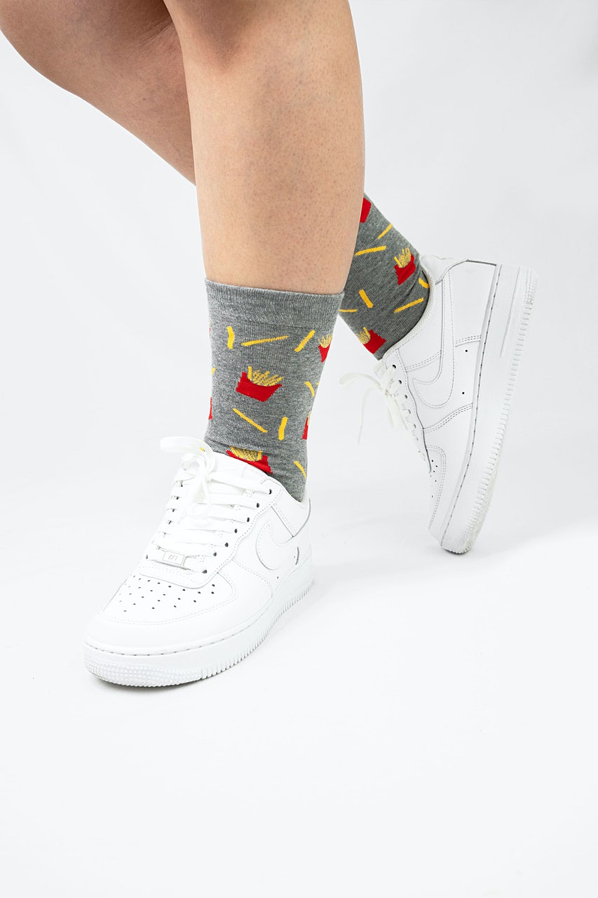 Gray French Fries Socks | Foodie Socks | Ties.com