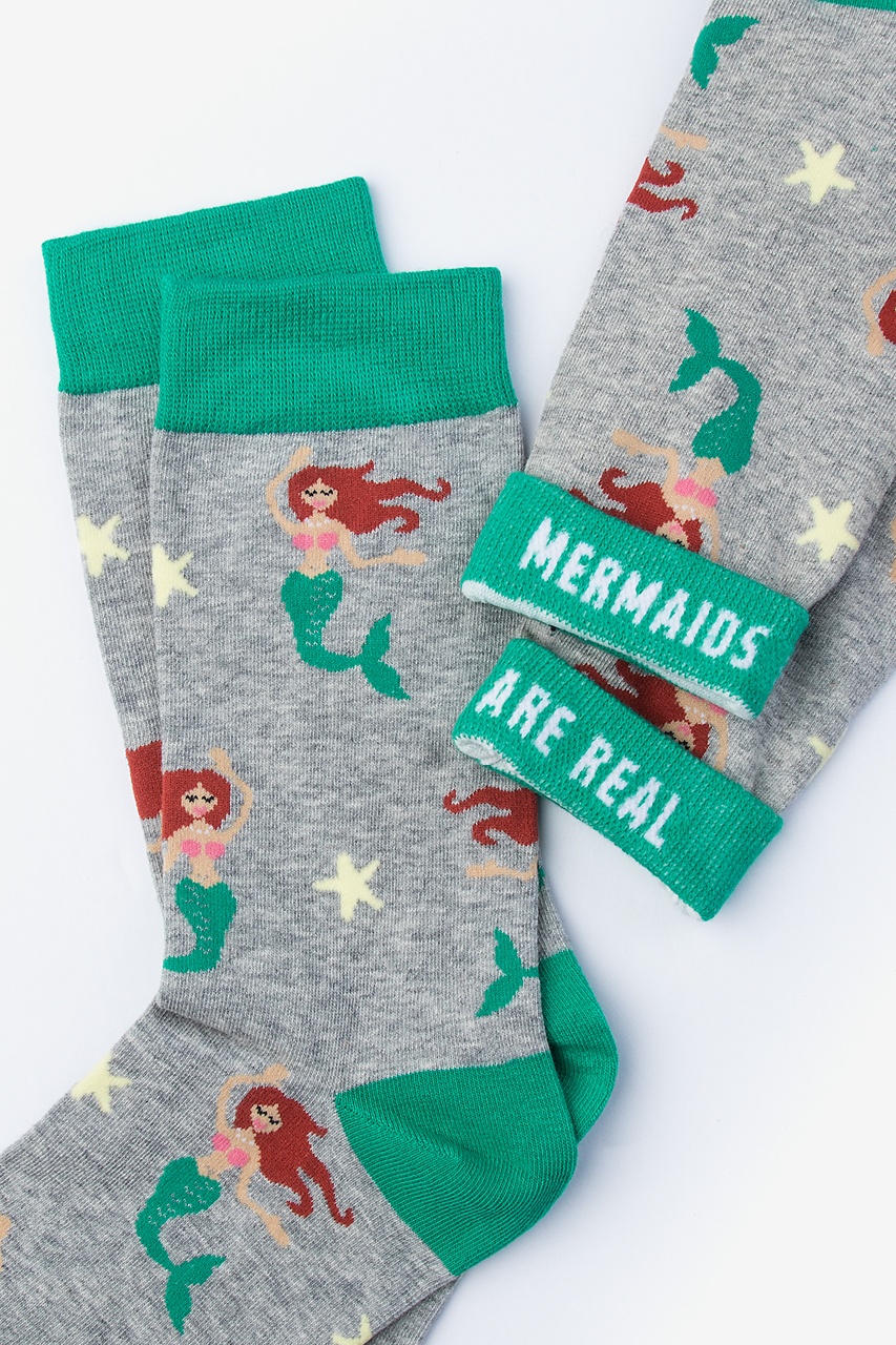 Mermaid Socks | Gray Mermaids Are Real Socks | Ties.com